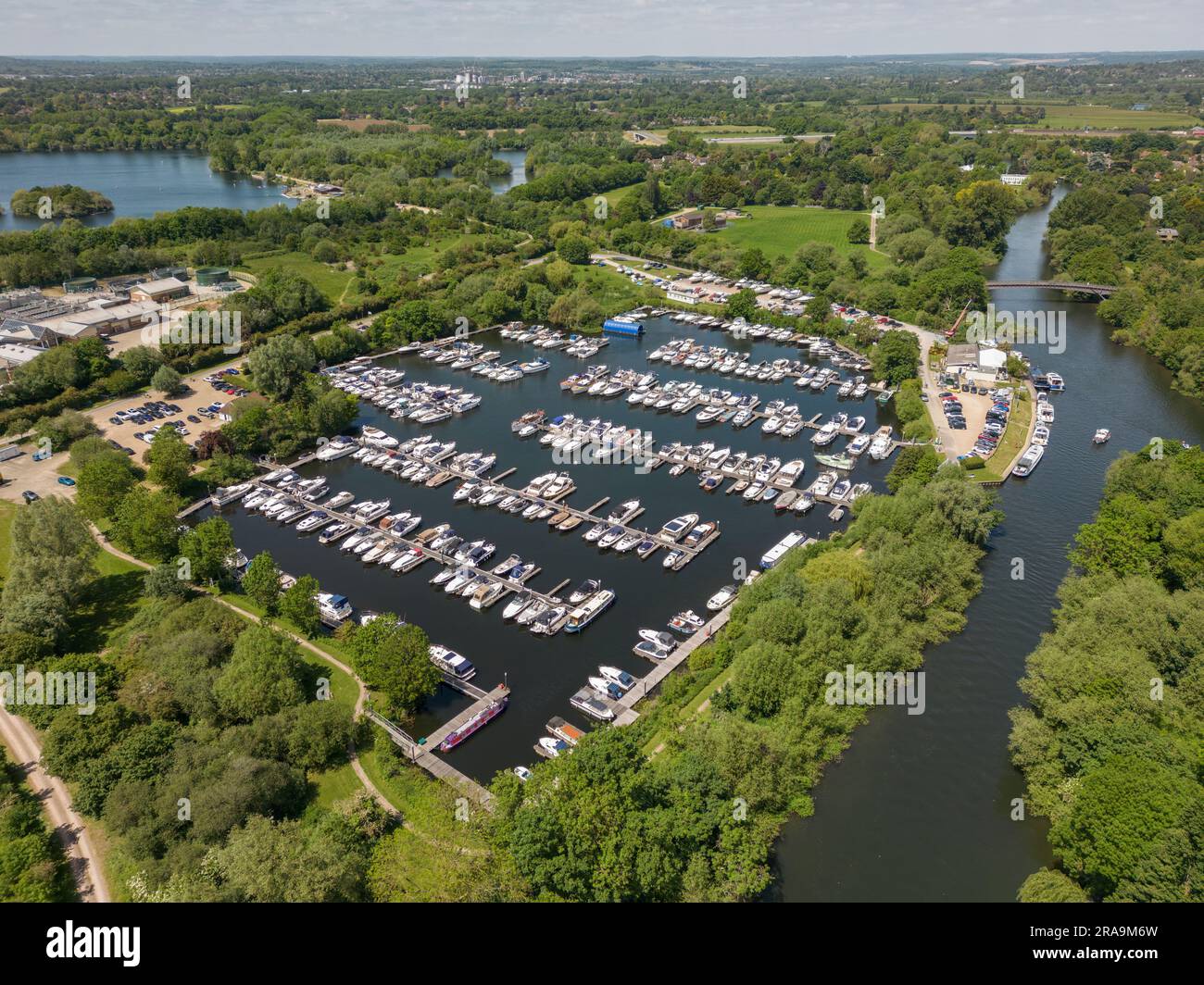 Overhead shot of boats in marina hi-res stock photography and images ...