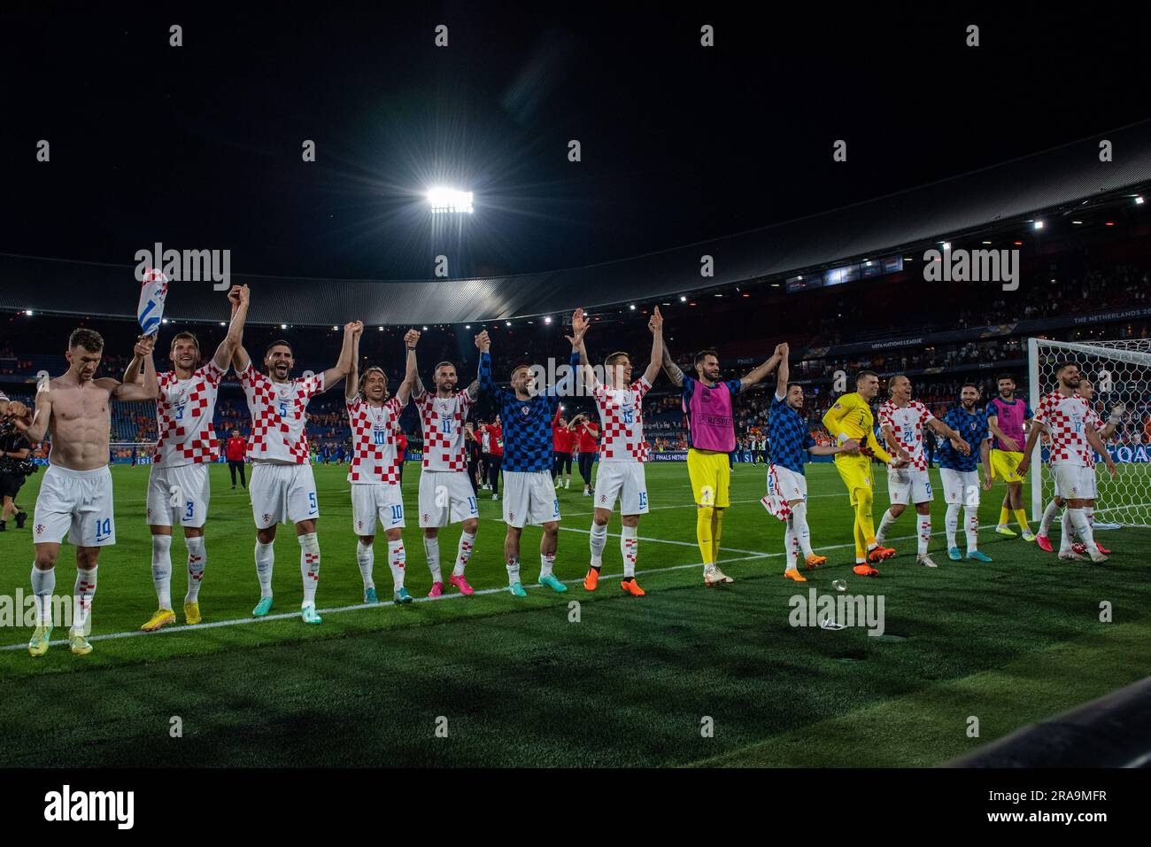 ROTTERDAM, NETHERLANDS - JUNE 14: Captain Luka Modric and rest of the ...