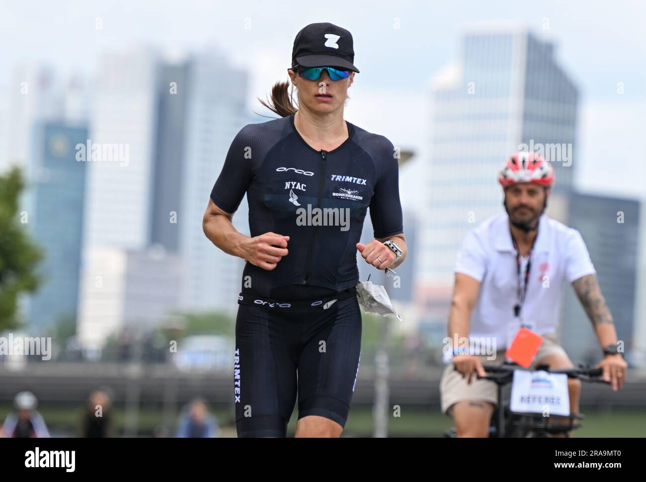02 July 2023, Hesse, Frankfurt/Main: Triathlon: European Championship ...