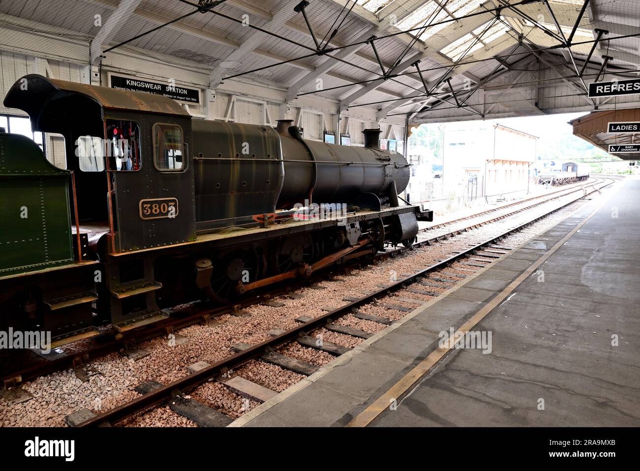 GWR 2884 Class 2-8-0 heavy freight locomotive No 3803 stored opposite ...