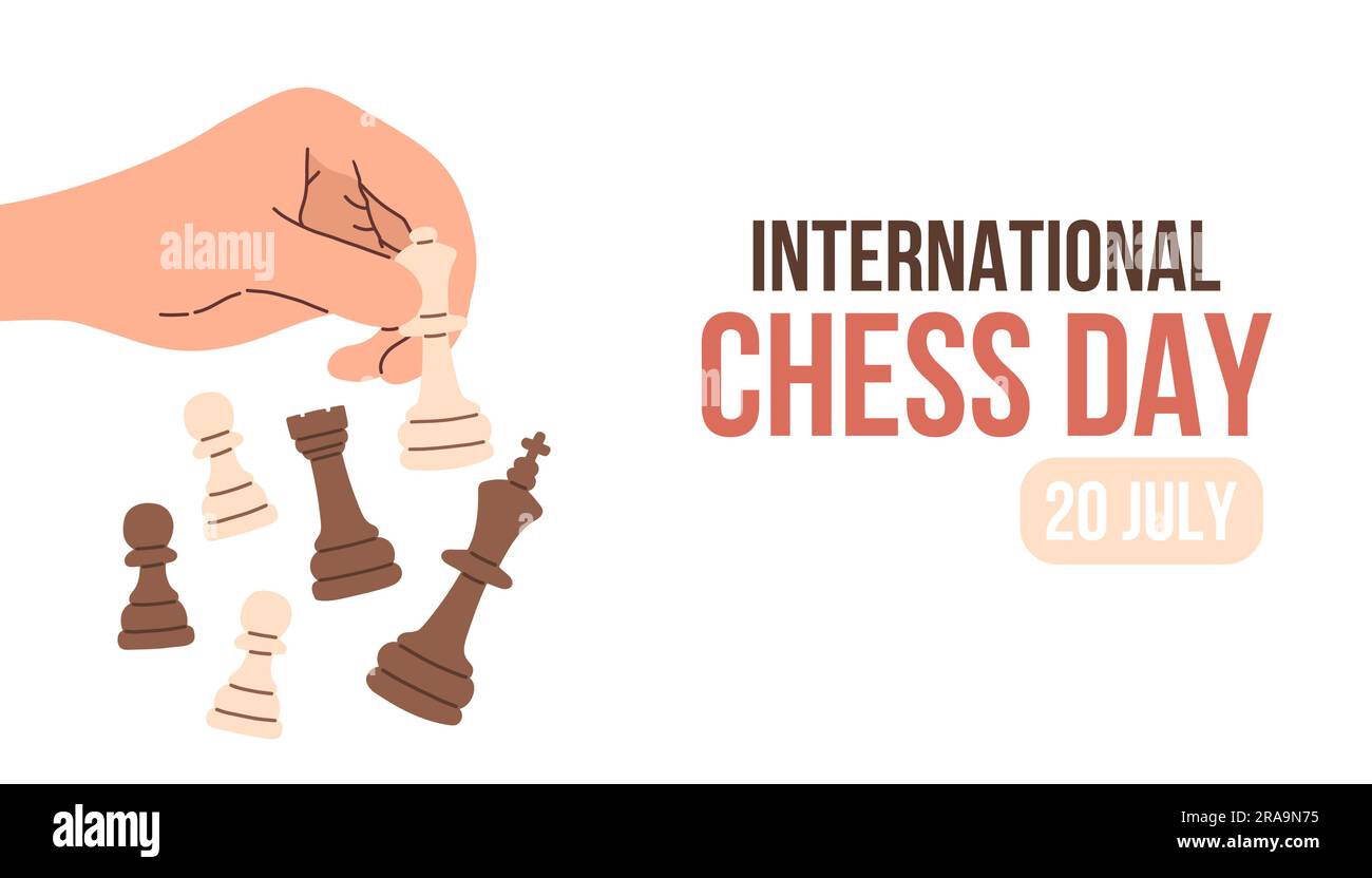 International Chess Day concept background. Vector illustration on the ...