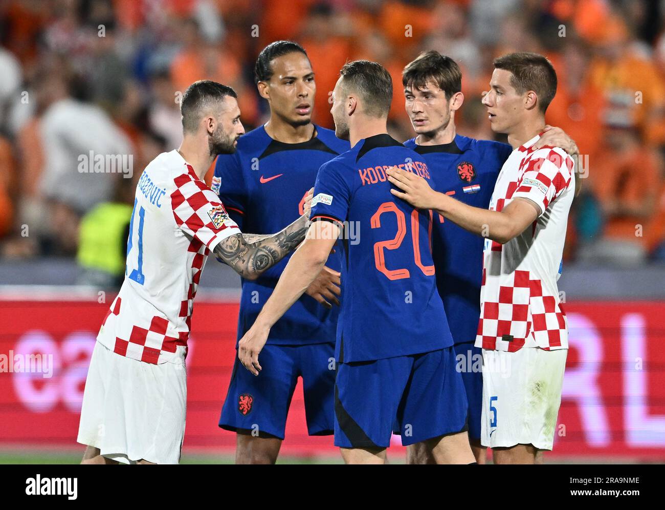 ROTTERDAM, NETHERLANDS - JUNE 14: Marcelo Brozovic, Martin Erlic, Teun ...