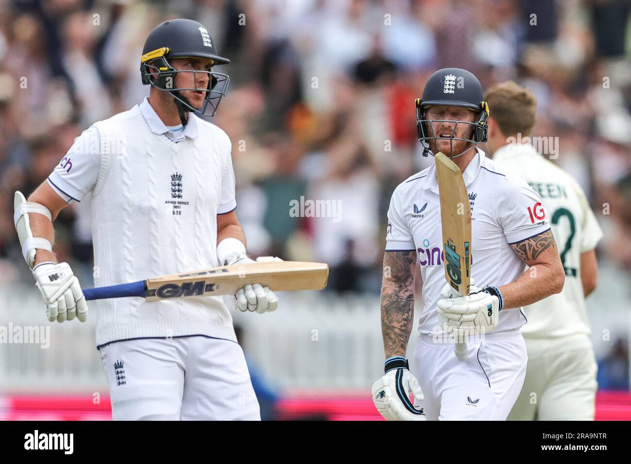 Stuart Broad of England celebrates with Ben Stokes of England after ...