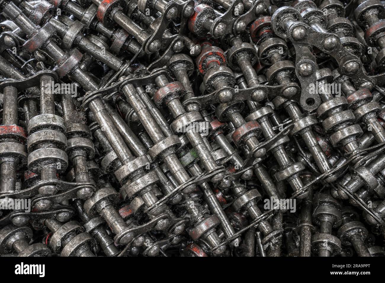 control index chains of a historic loom Stock Photo - Alamy