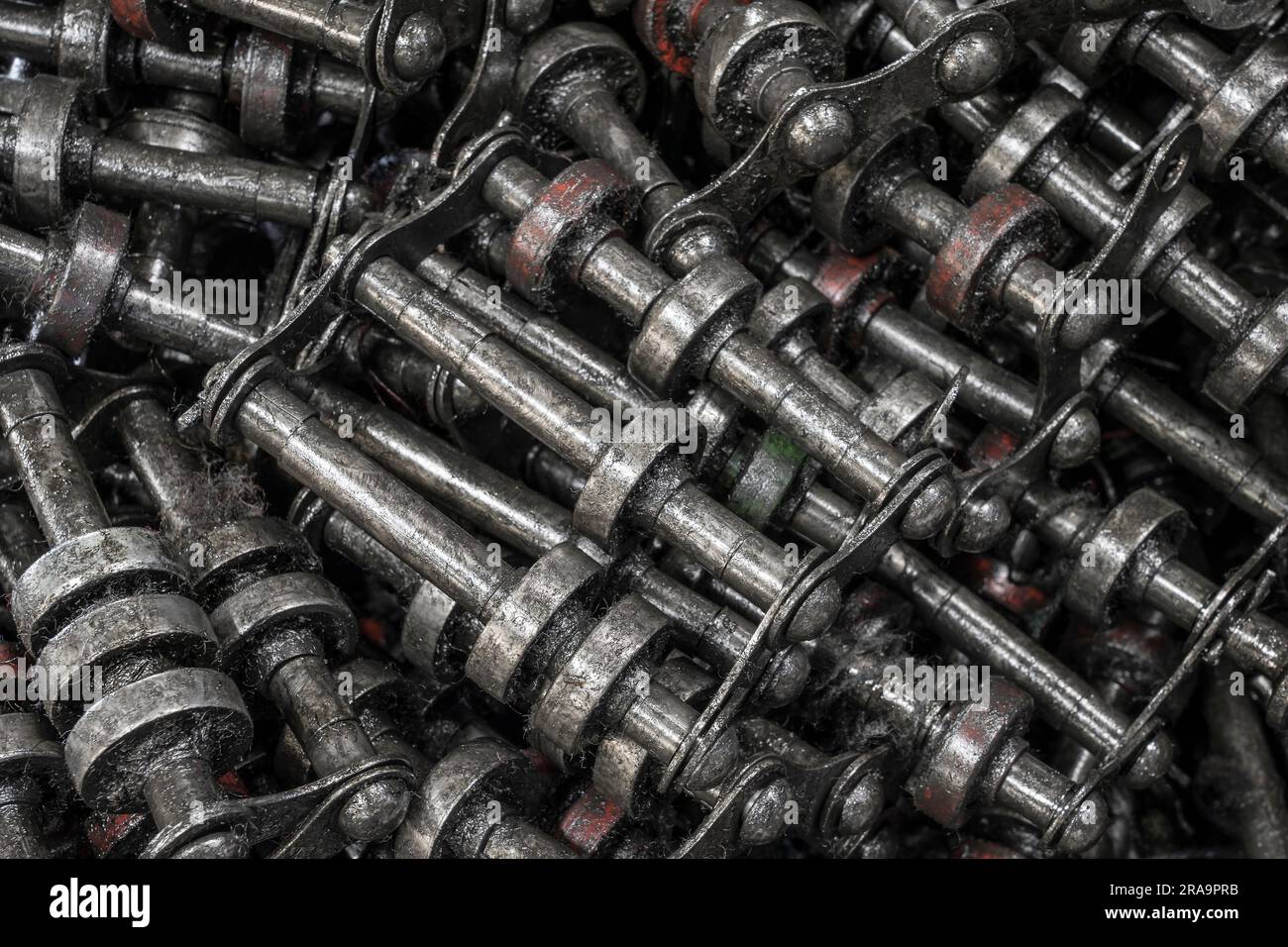 control index chains of a historic loom Stock Photo - Alamy