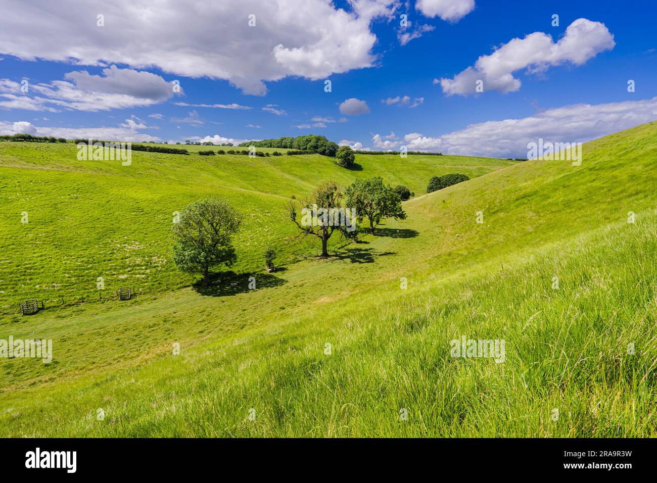 The quiet valley of South Thixendale (Thixen Dale) in the Yorkshire ...