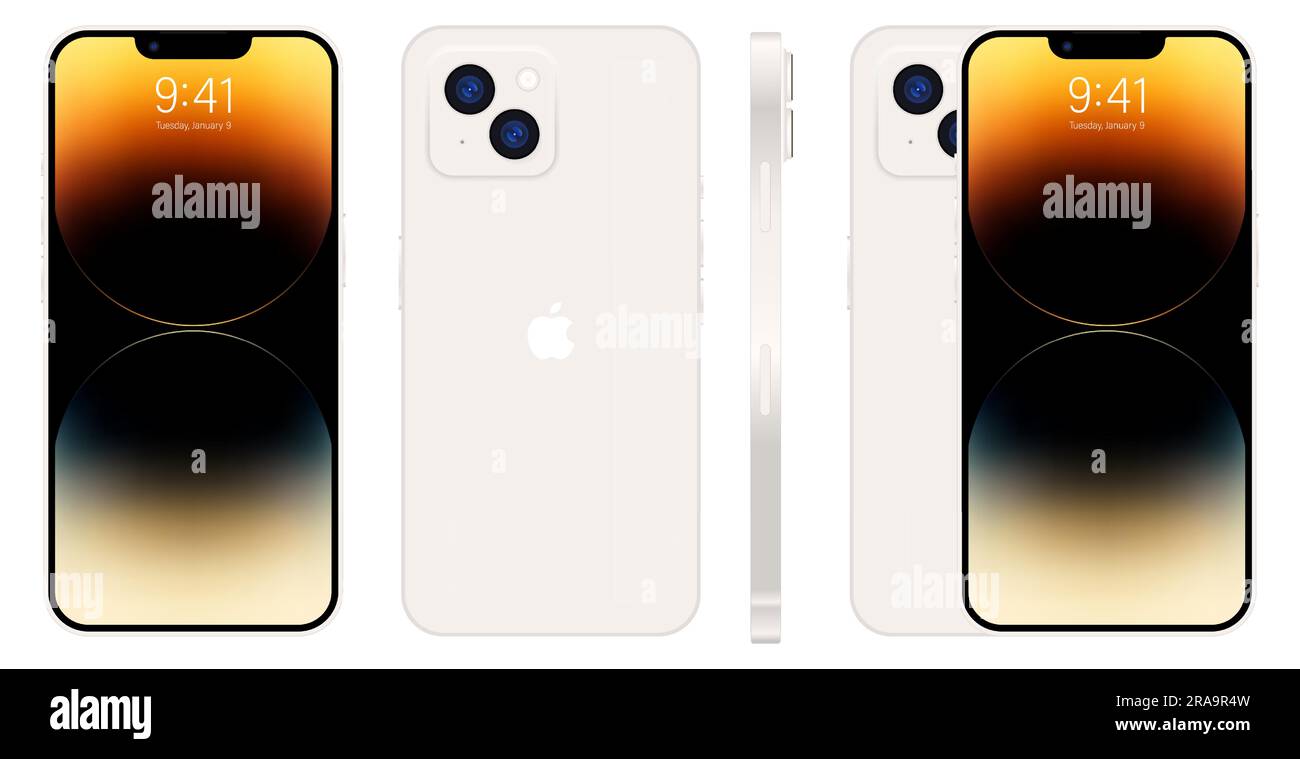 Apple iPhone 14. Smart phone. Available in white color. New iPhone 14 ...