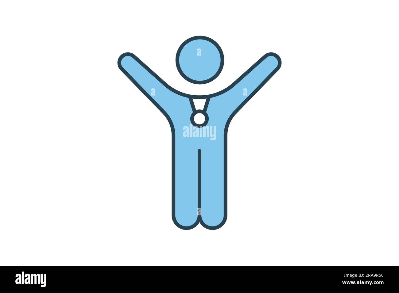 winner icon with medal. People wear medals. icon related to winner ...