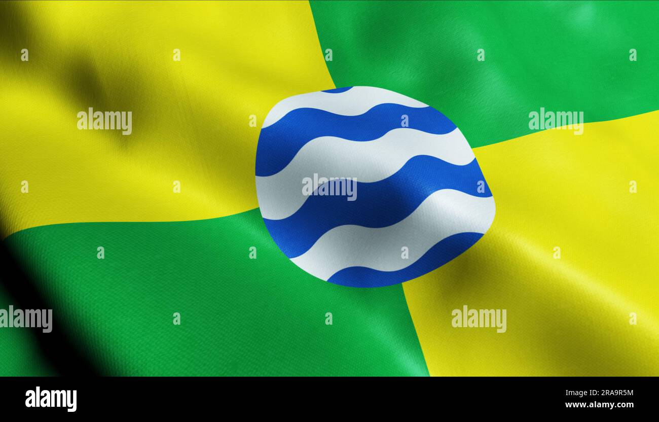 3D Illustration of a waving Kenya city flag of Nairobi Stock Photo - Alamy
