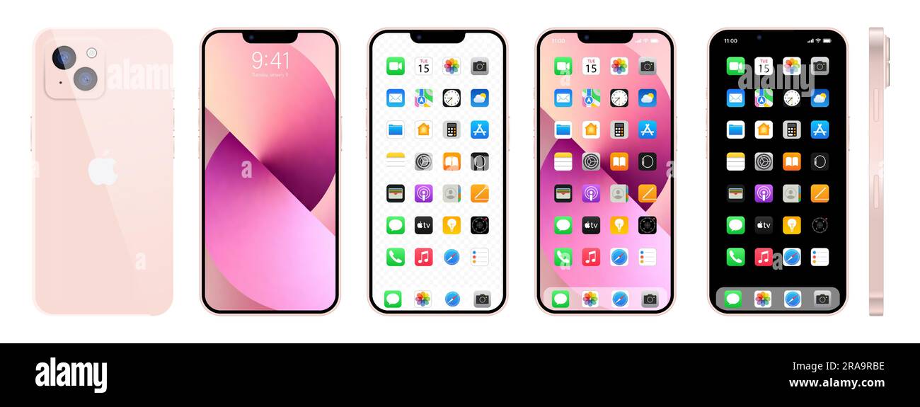 Iphone 13 home screen Stock Vector Images - Alamy