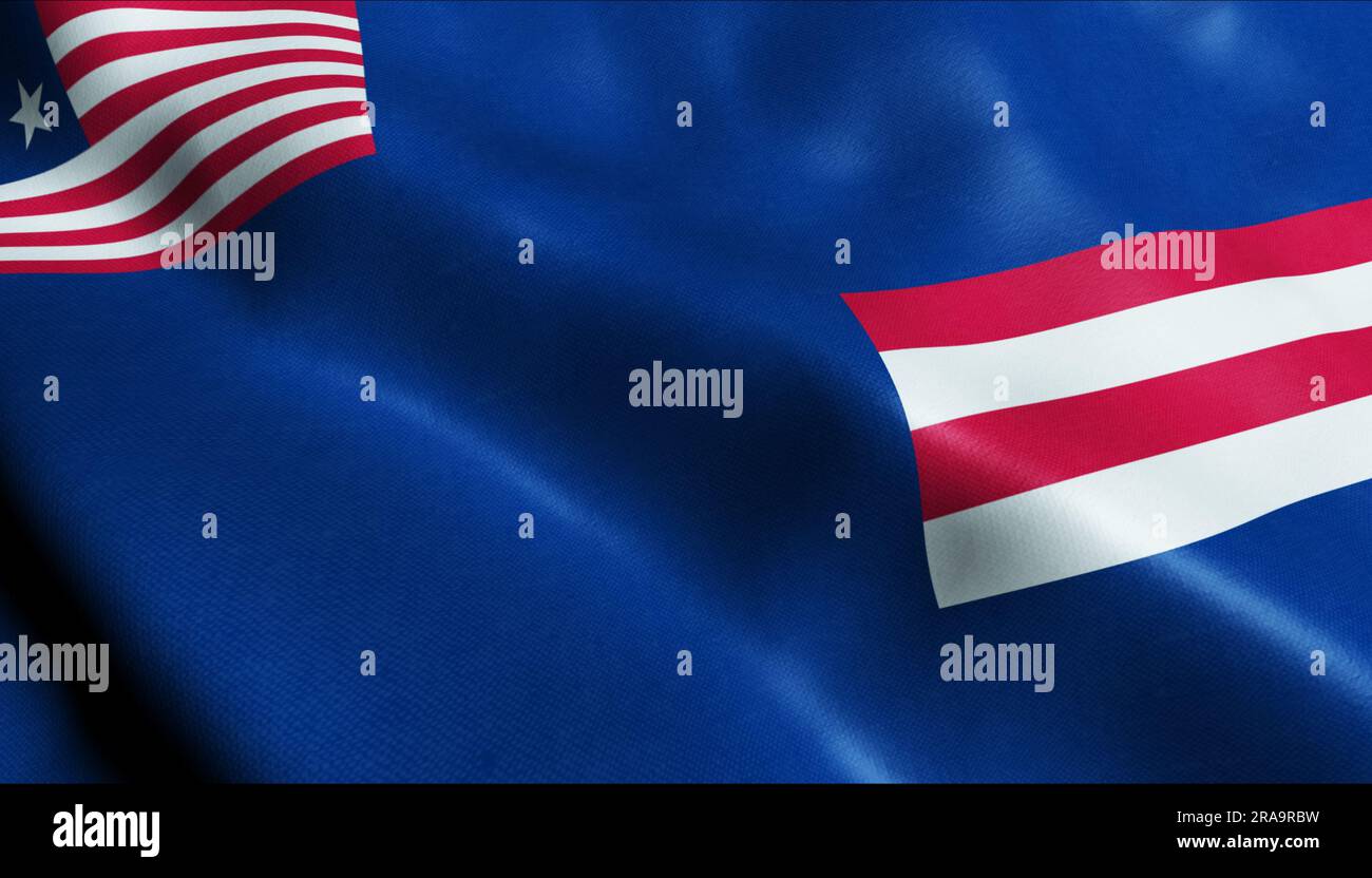 3D Illustration of a waving Liberia county flag of Grand Bassa Stock ...