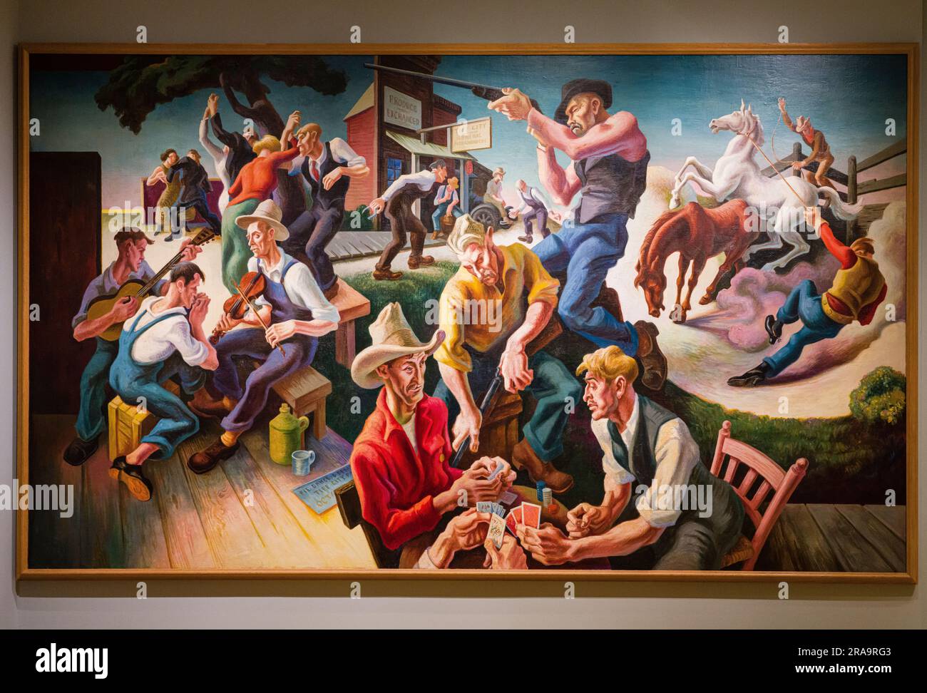 Thomas hart benton the chase hi-res stock photography and images - Alamy