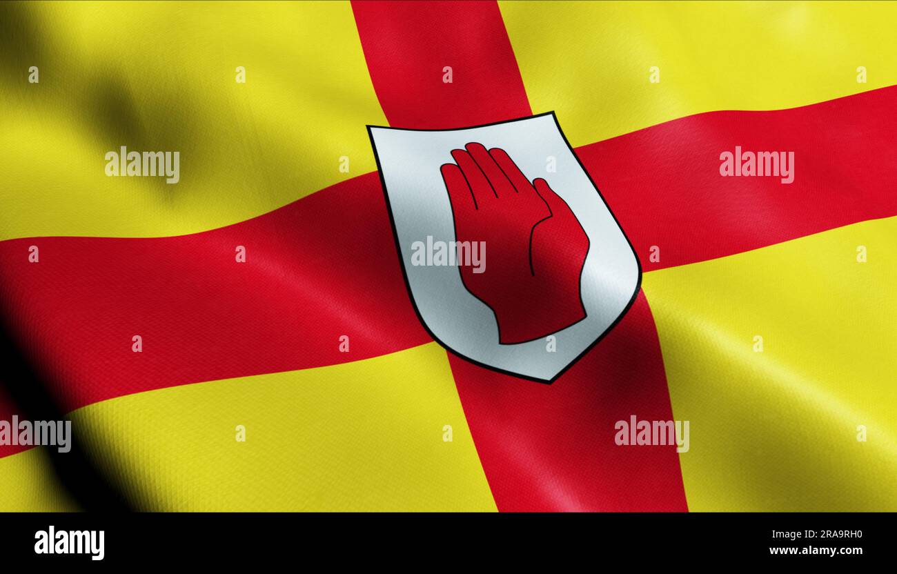 3d flag of the ulster province hi-res stock photography and images - Alamy