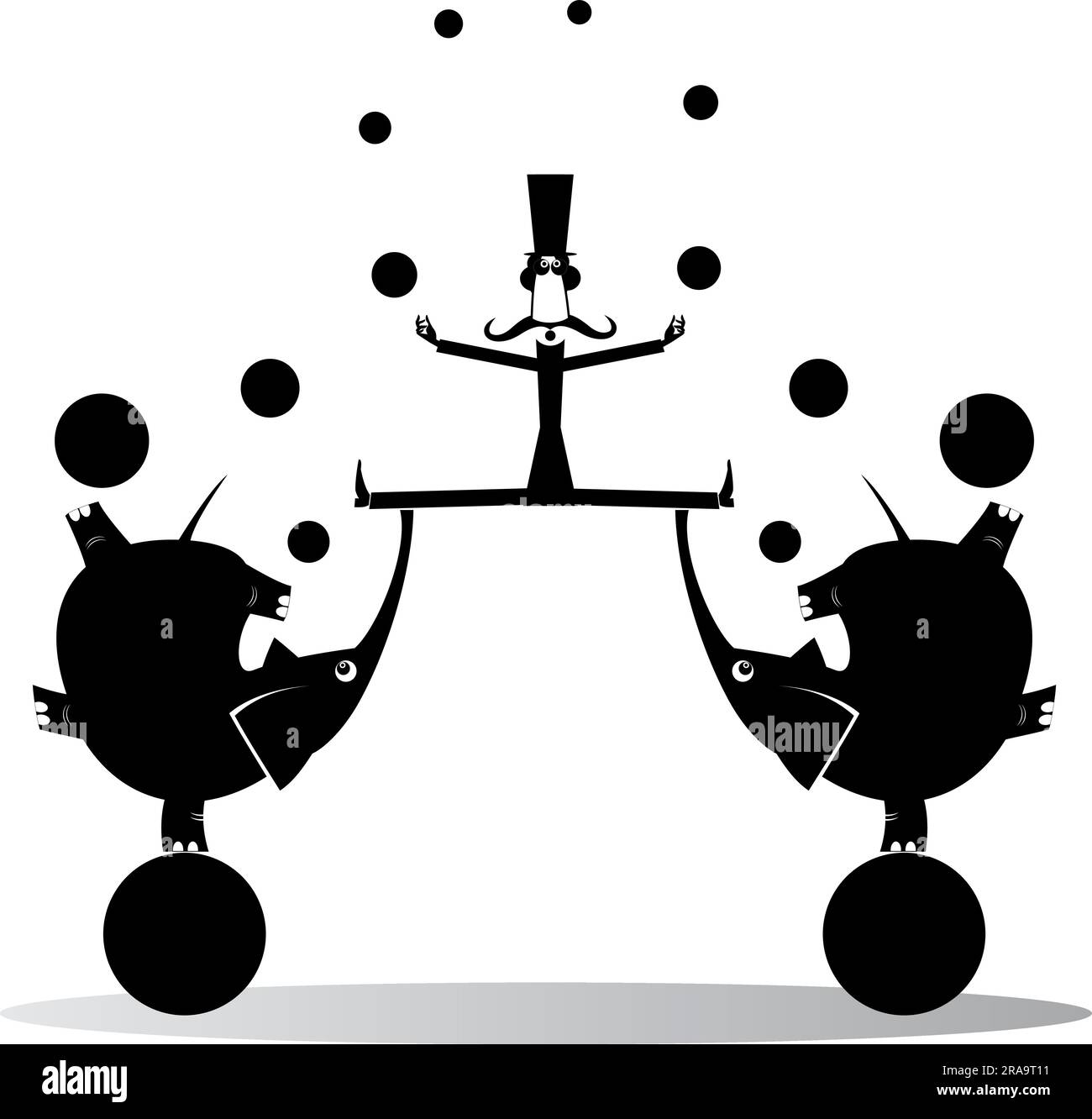 Circus Juggler Silhouette