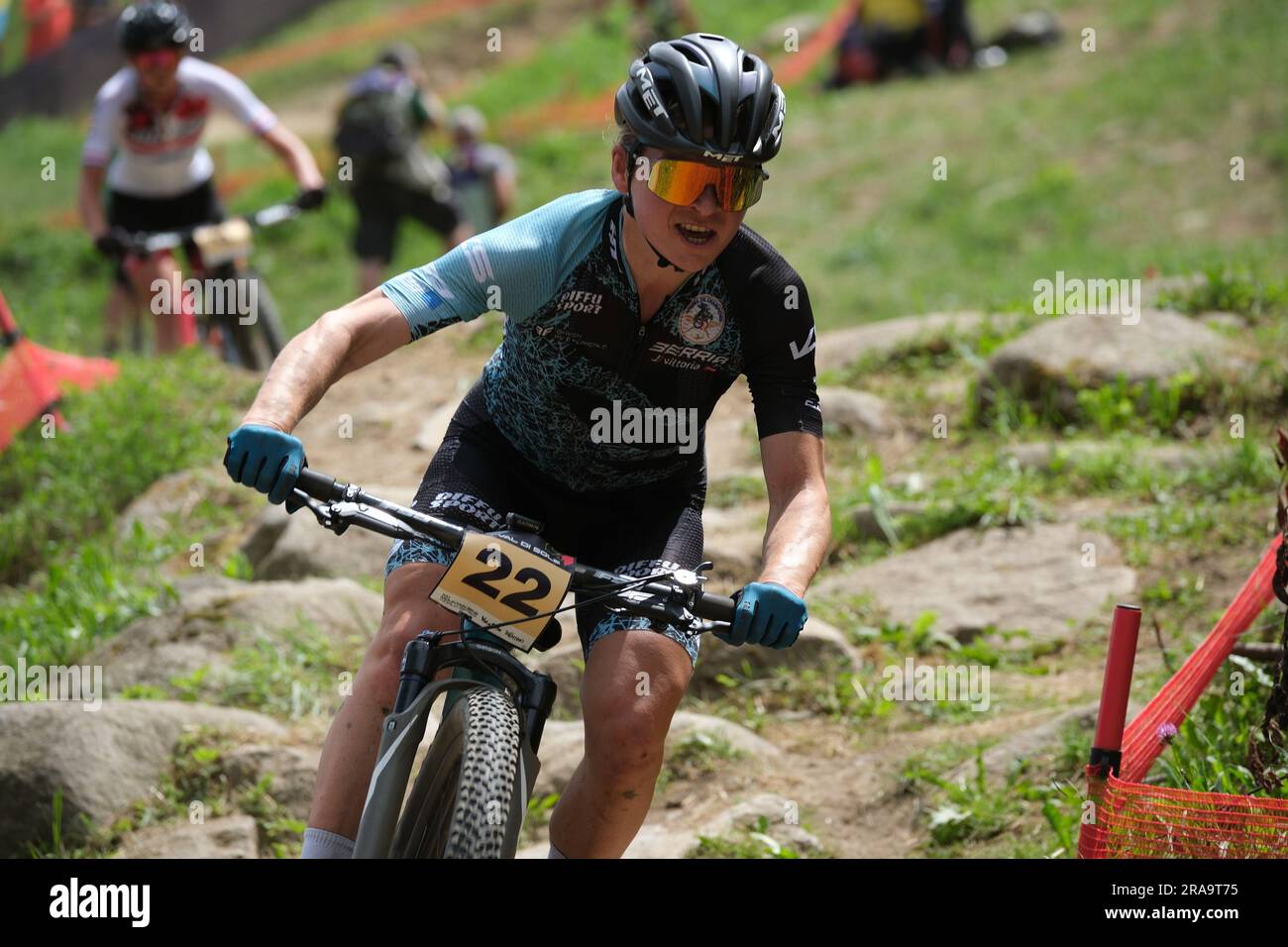 Lena Gerault (FRA) in action during XCO Elite Women race, at UCI MTB ...