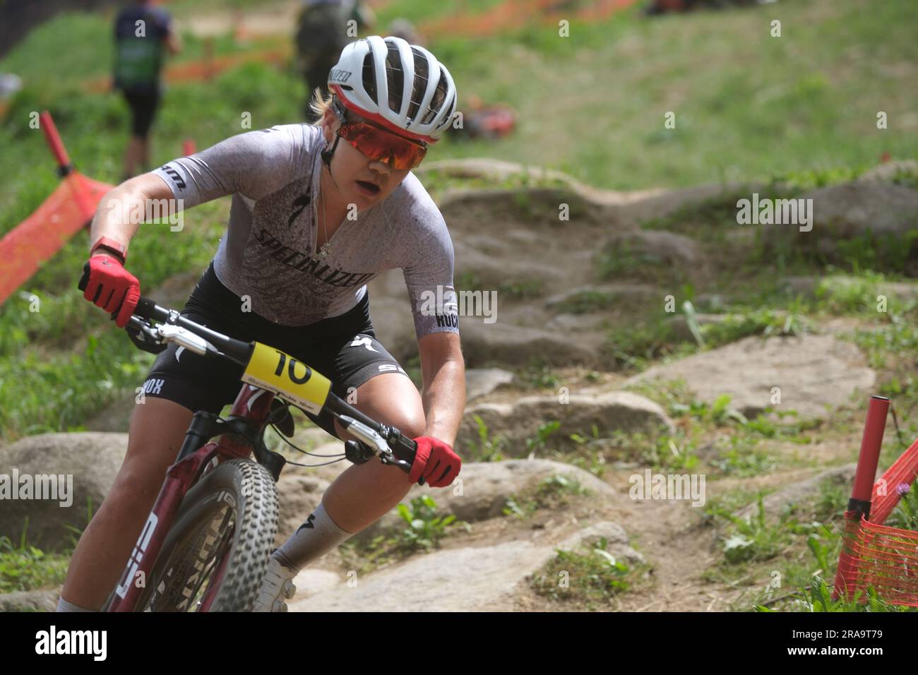 Sina Frei (SUI) in action during XCO Elite Women race, at UCI MTB World ...