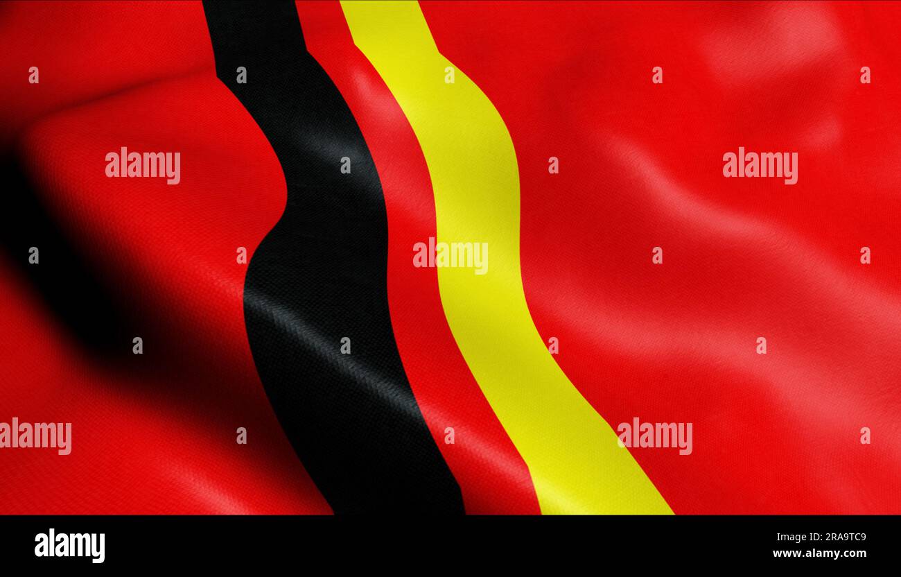 3D Illustration of a waving Czech city flag of Bystre Stock Photo - Alamy