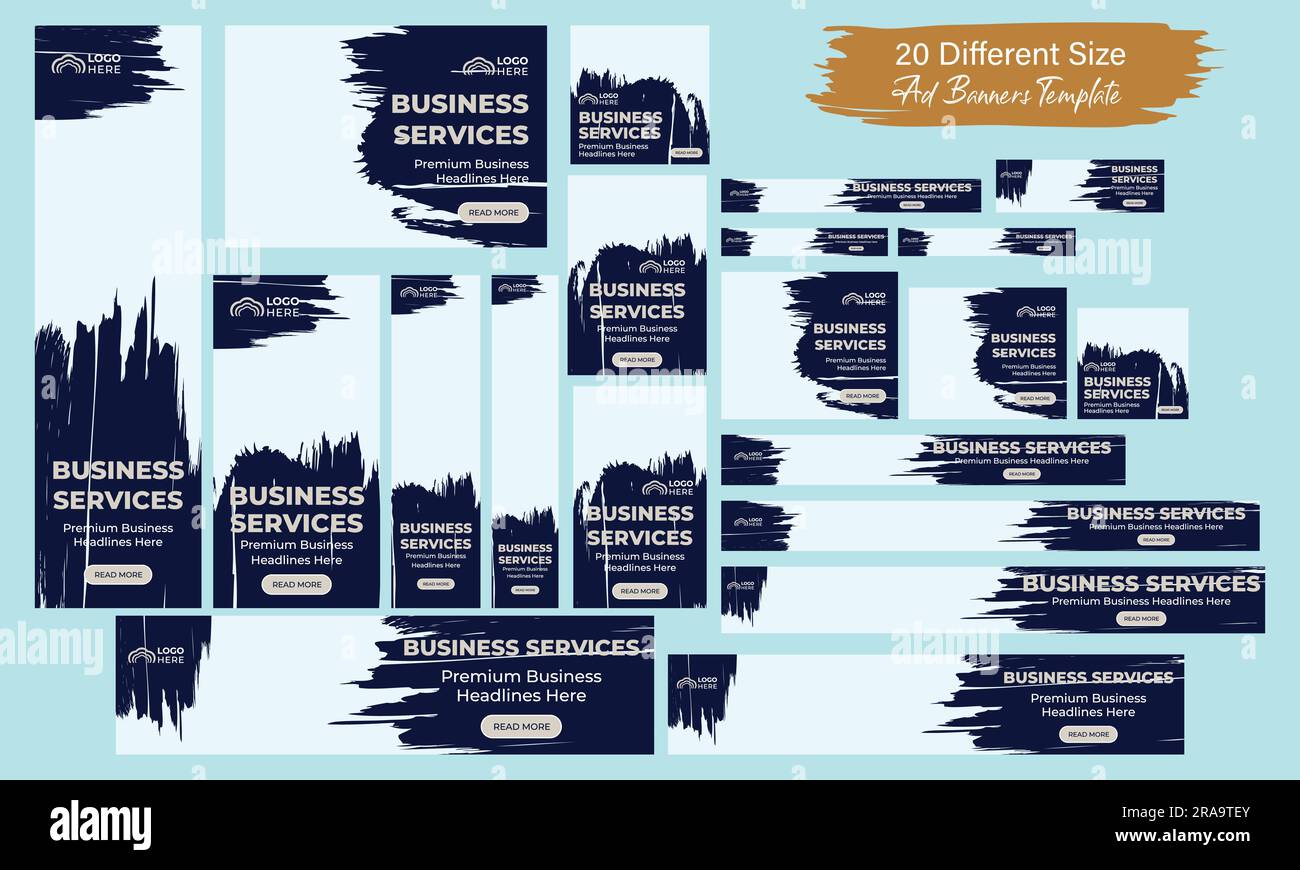 Horizontal header web banner. Vector horizontal and vertical google web ...