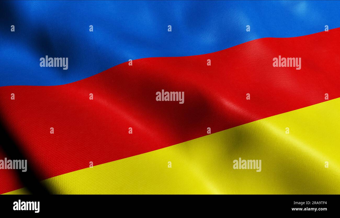 3D Illustration of a waving Czech city flag of Jachymov Stock Photo - Alamy