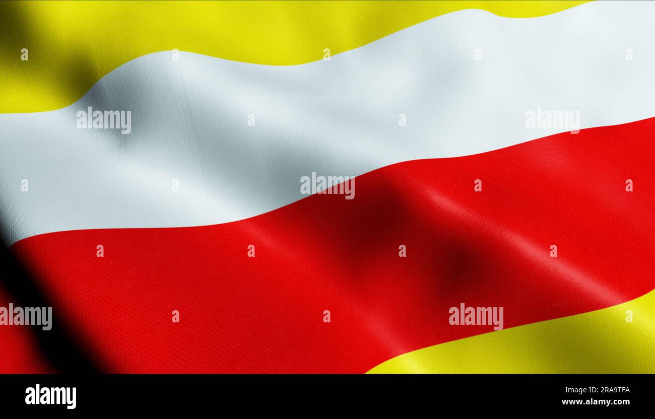 3D Illustration of a waving Czech city flag of Jirikov Stock Photo - Alamy