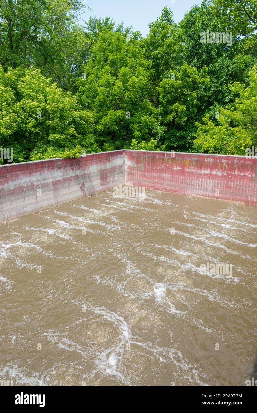 Waste water treatment facility, Pennsylvania, USA Stock Photo - Alamy