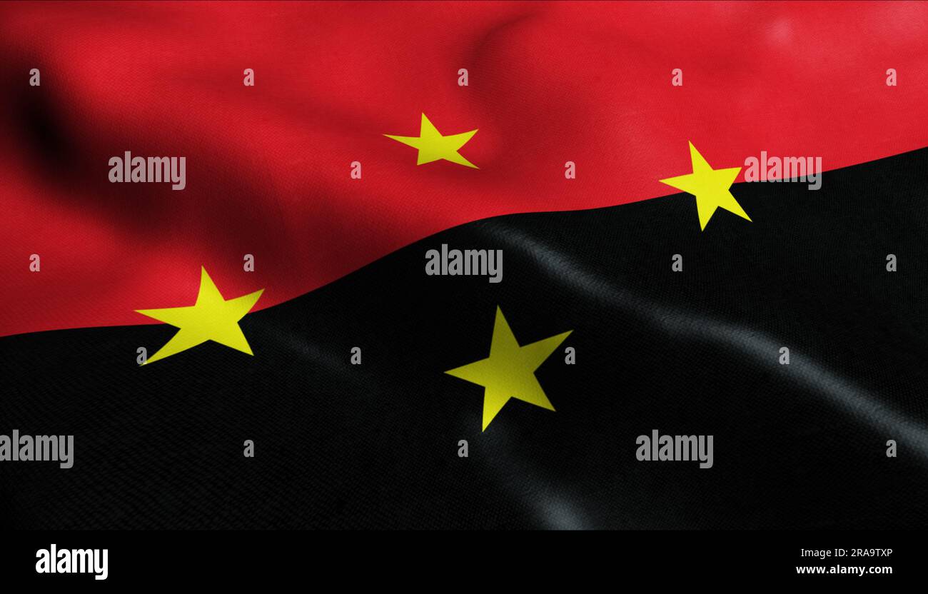 3D Illustration of a waving Colombia department flag of Norte de ...