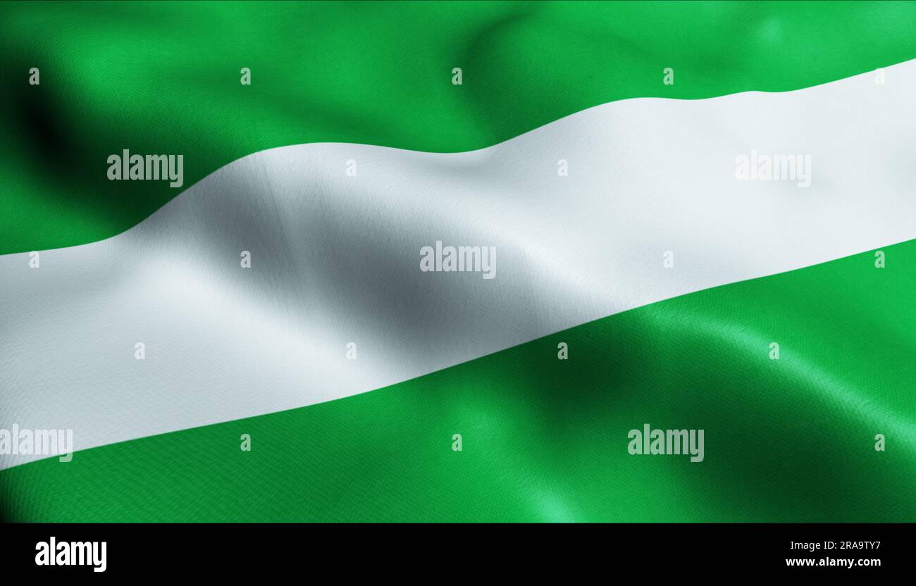 3D Illustration of a waving Colombia department flag of Cesar Stock ...