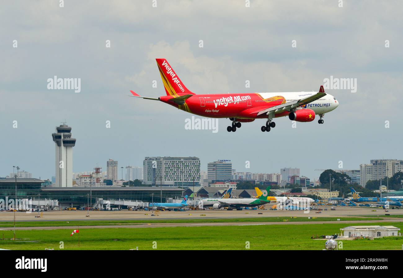 Saigon, Vietnam - Jun 28, 2023. VN-A811 VietJetAir Airbus A330-300 ...