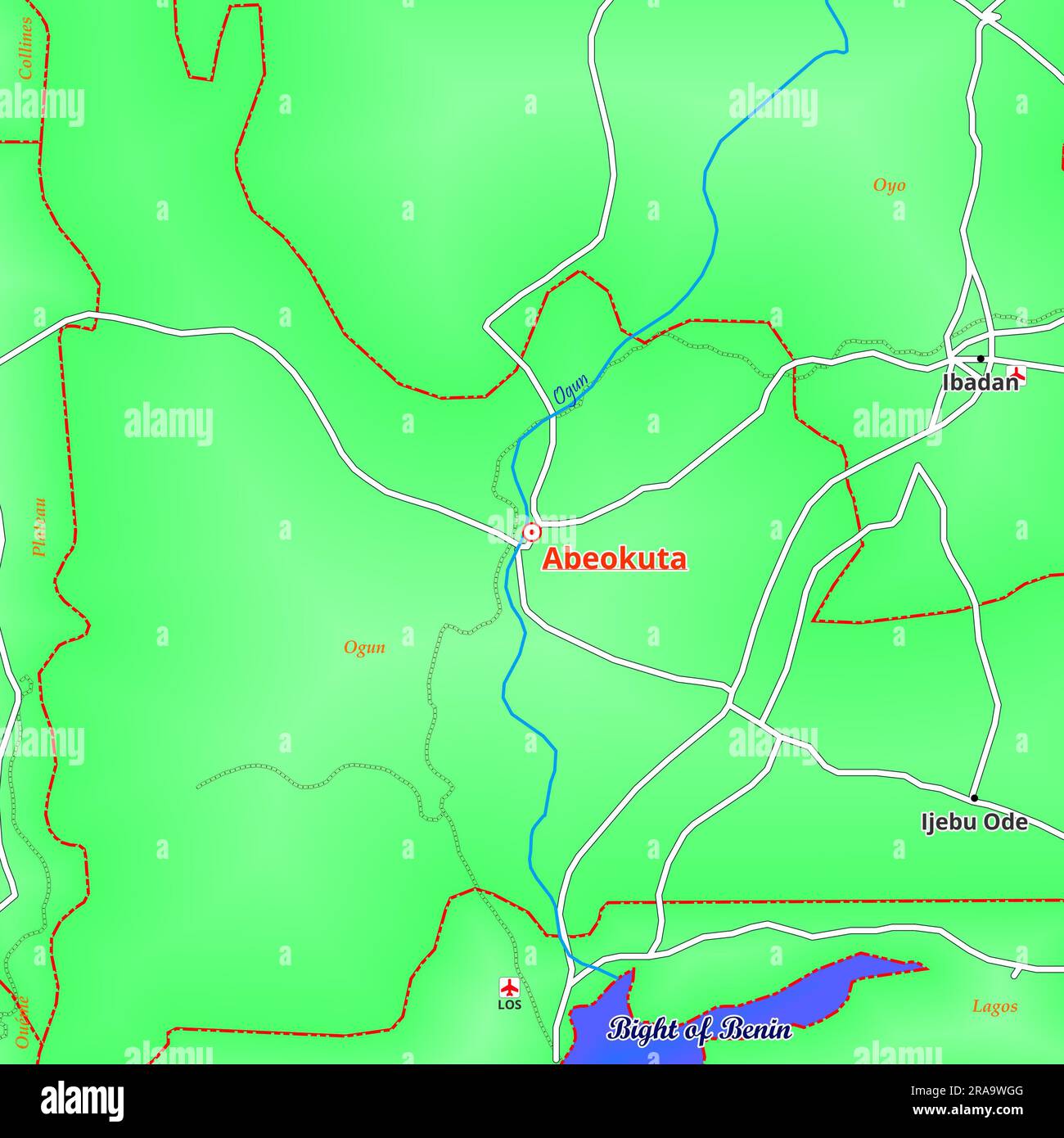 Map of Abeokuta City in Nigeria Stock Photo - Alamy