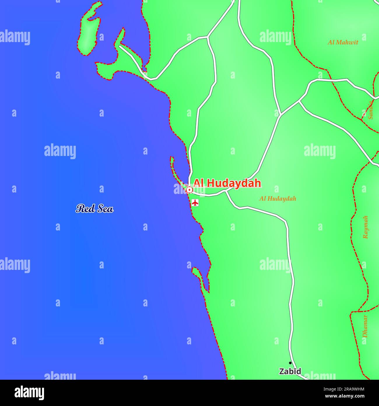 Map of al hudaydah hi-res stock photography and images - Alamy
