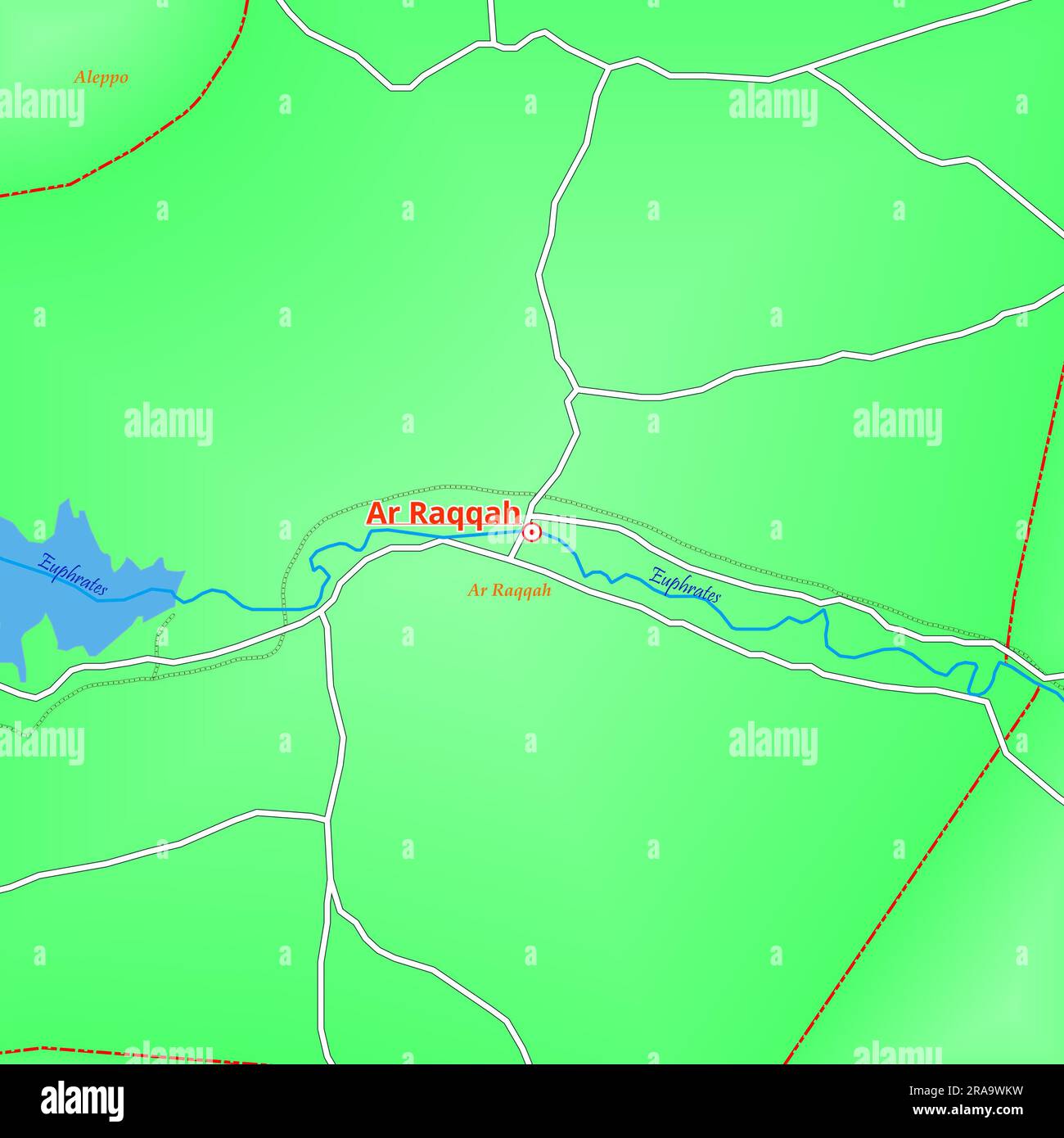 Map of Ar Raqqah City in Syria Stock Photo - Alamy