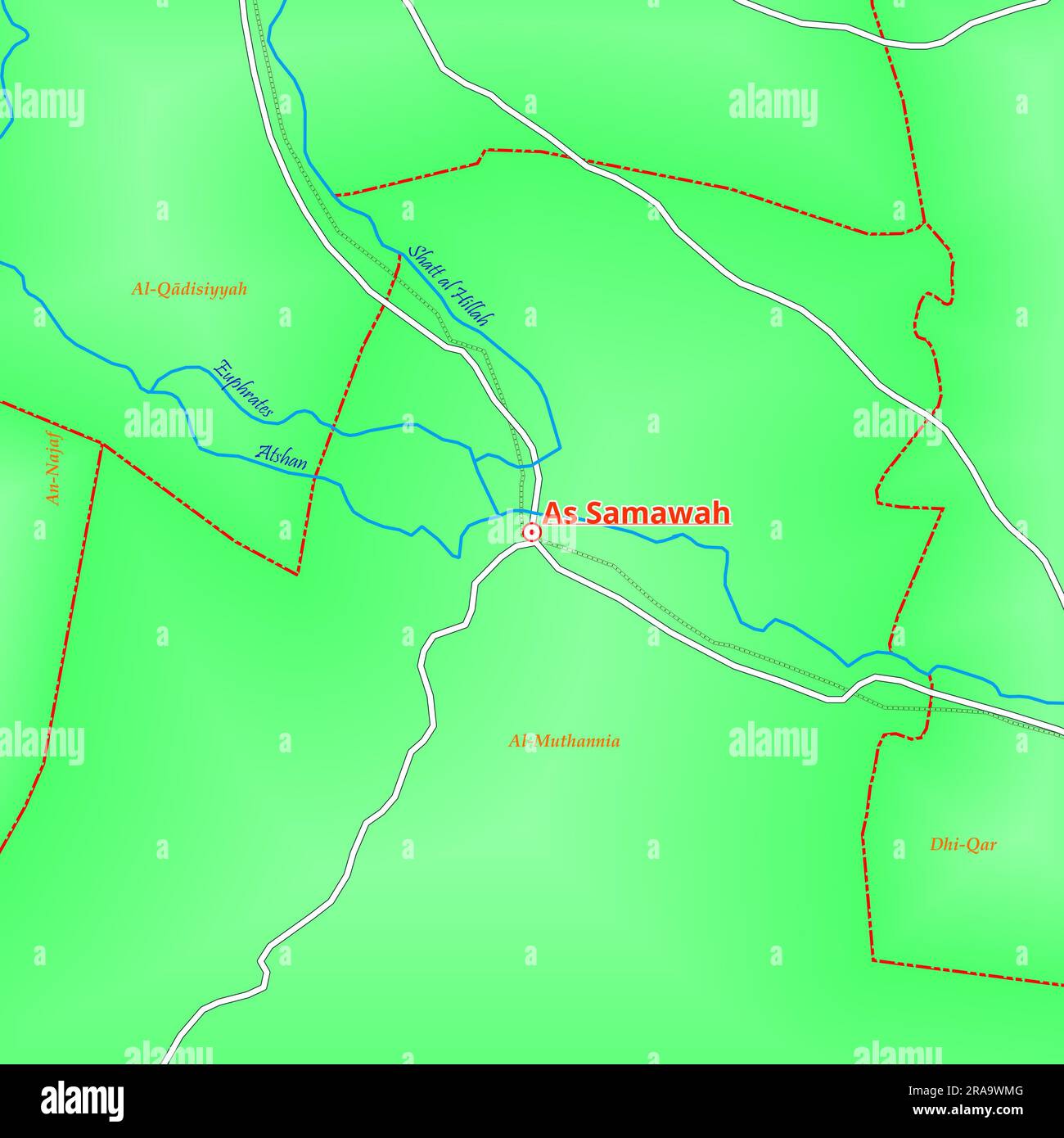 Map of As Samawah City in Iraq Stock Photo - Alamy