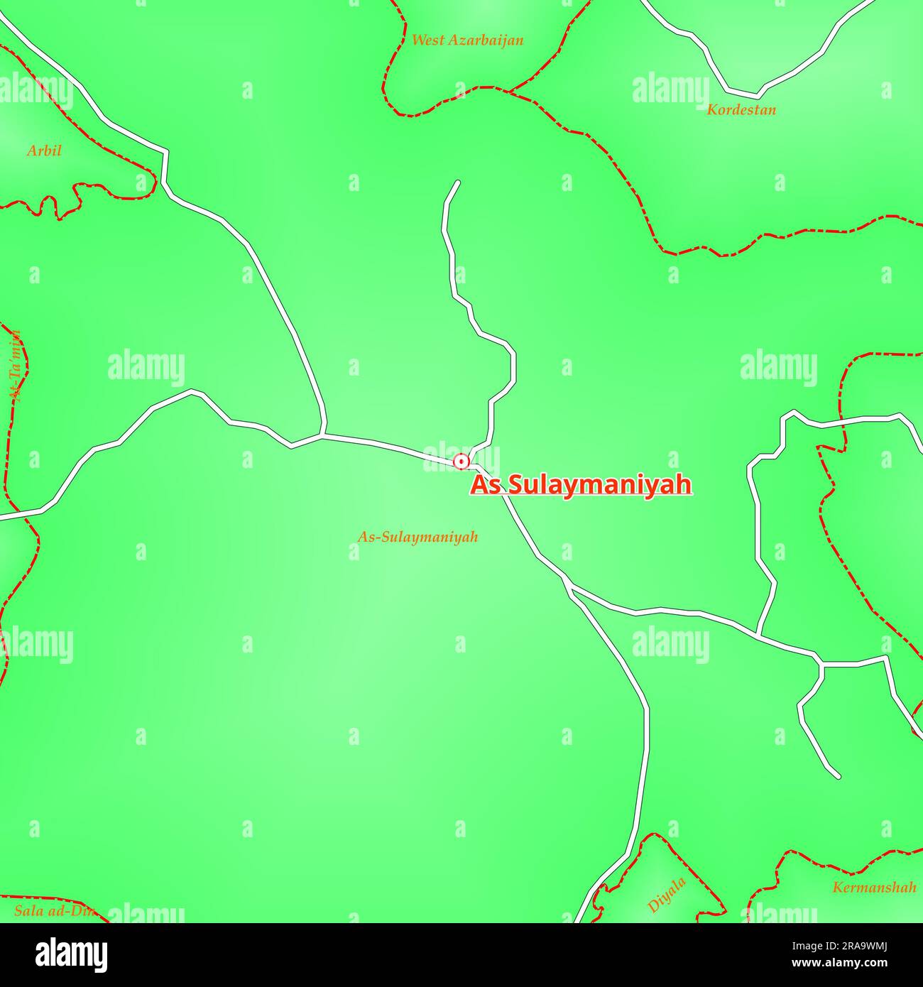Sulaymaniyah city map hi-res stock photography and images - Alamy