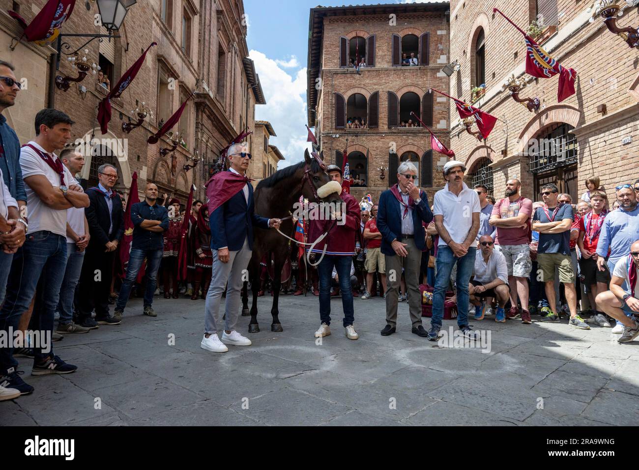 July 2, 2023, Siena, Italy: Italian jockey Giuseppe Zedde, also known ...