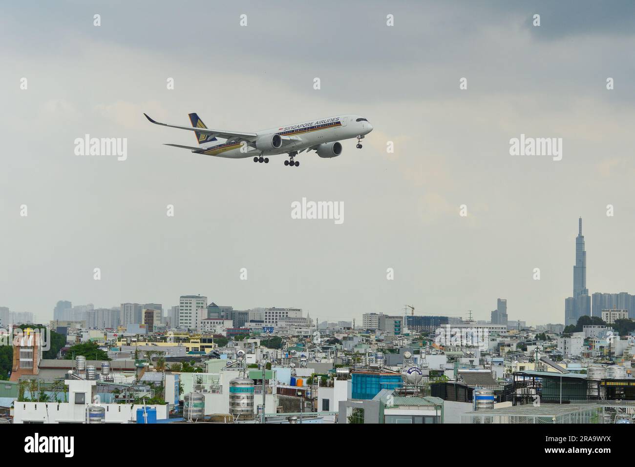 Saigon, Vietnam - Jun 28, 2023. 9V-SHE Singapore Airlines Airbus A350 ...