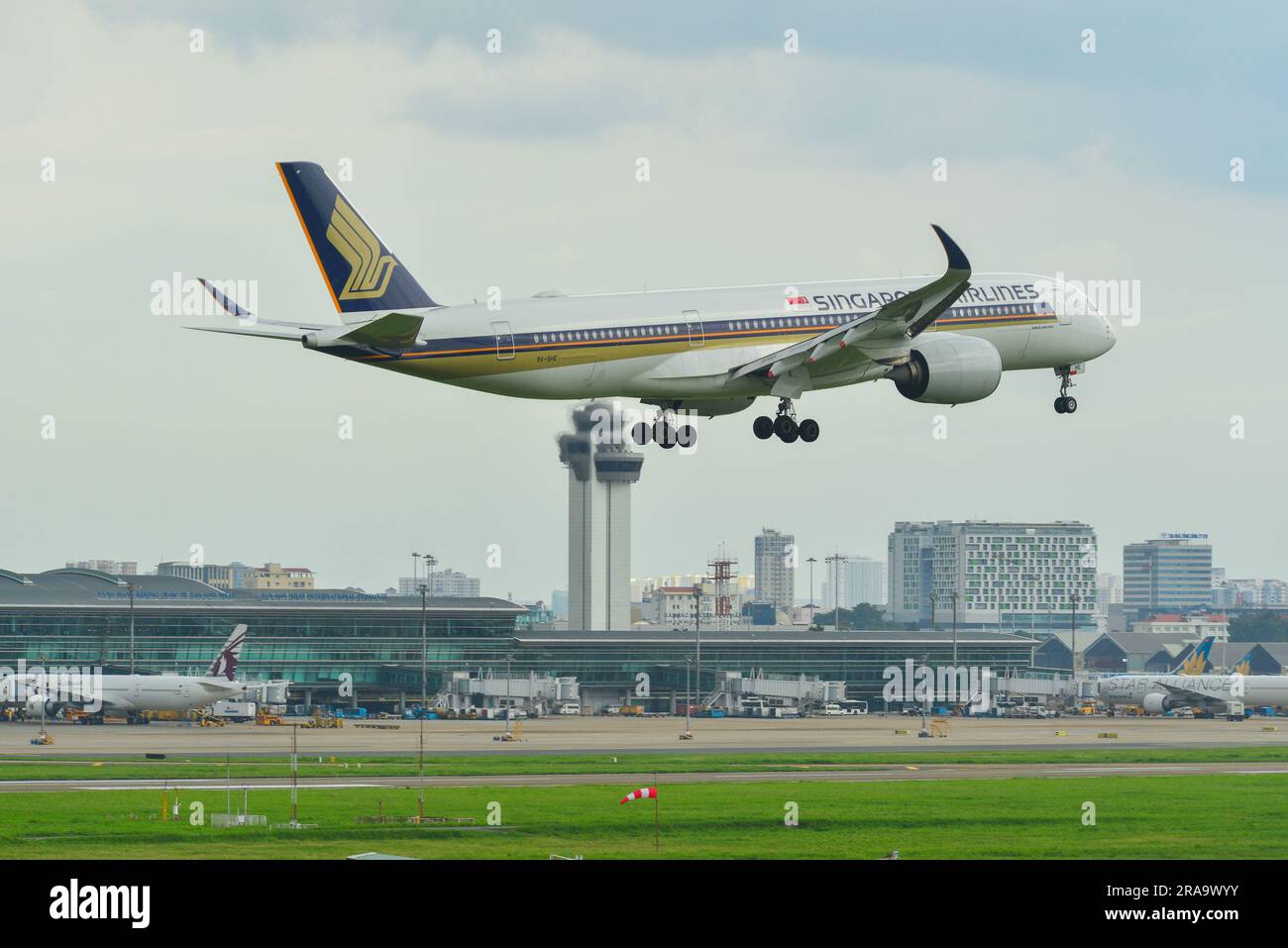 Saigon, Vietnam - Jun 28, 2023. 9V-SHE Singapore Airlines Airbus A350 ...