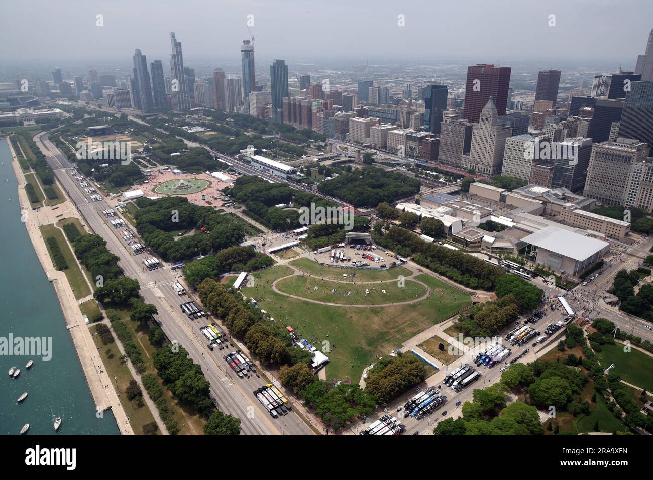 Chicago, IL, USA. 1st July, 2023. Aerial view of the 2023 NASCAR ...