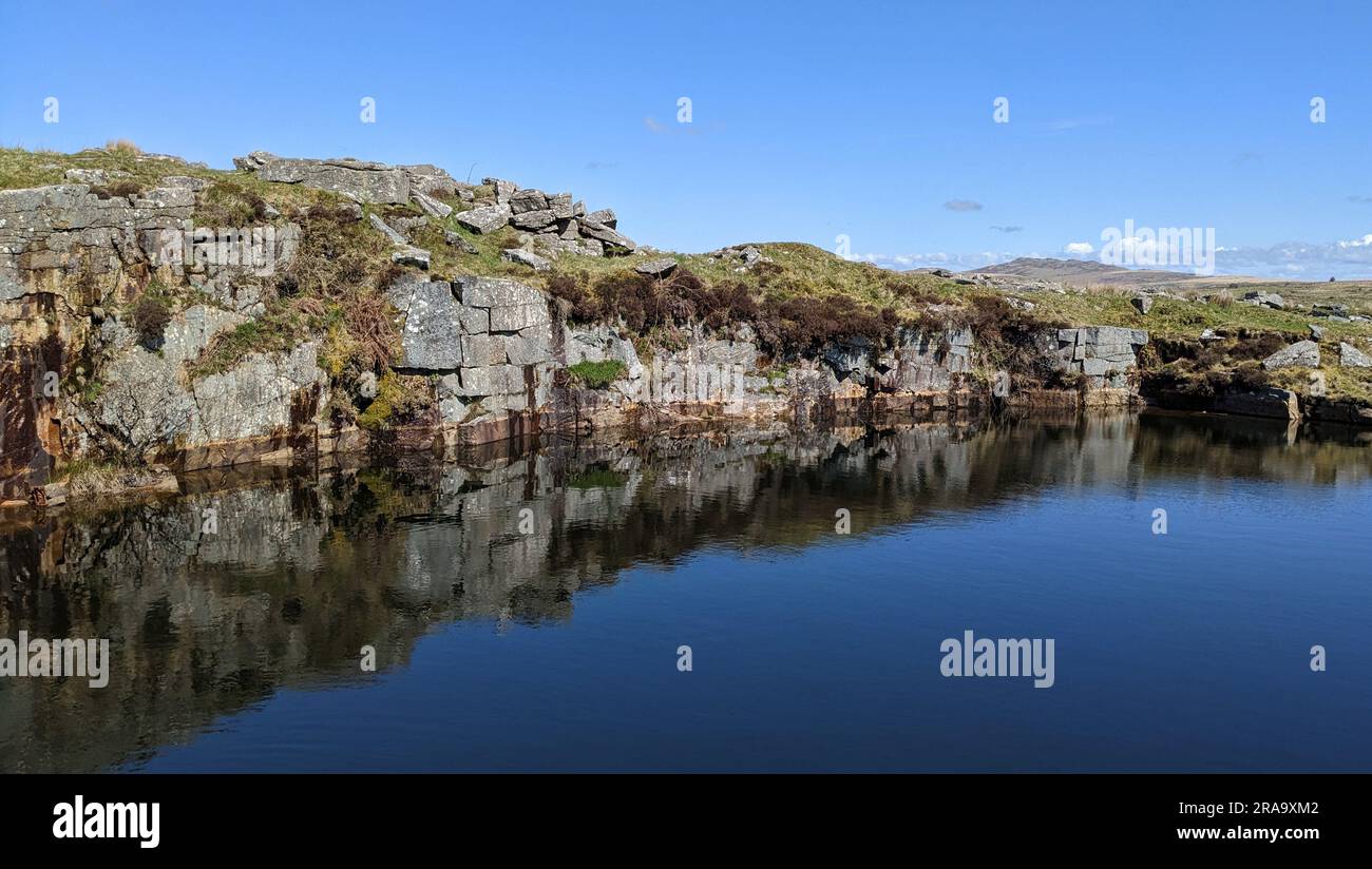 Disused quarry on Bodmin Moor - Cornwall, UK Stock Photo - Alamy
