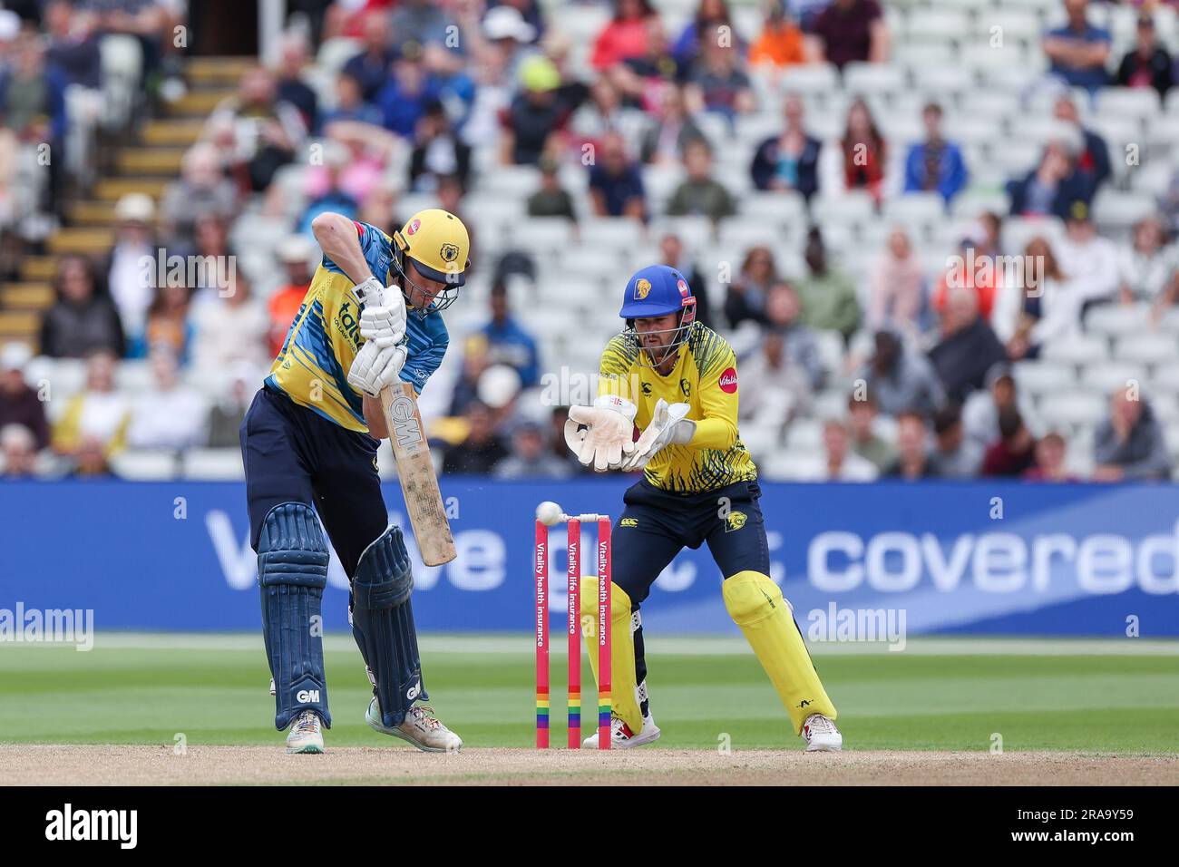 Birmingham, UK. 02nd July, 2023. Bears' Rob Yates in action with the ...