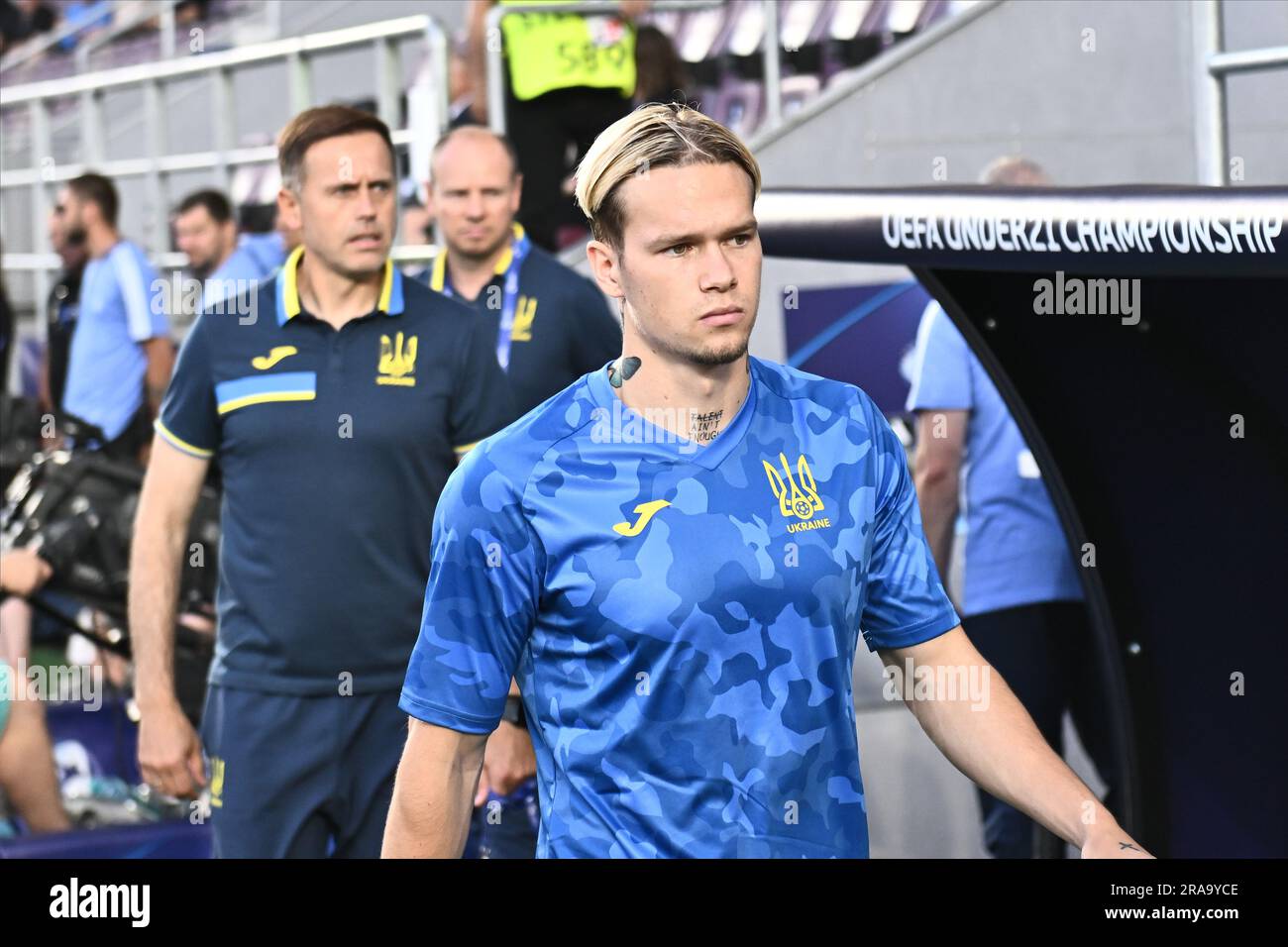BUCHAREST, ROMANIA - JUNE 21: Mykhaylo Mudryk of Ukraine before the ...