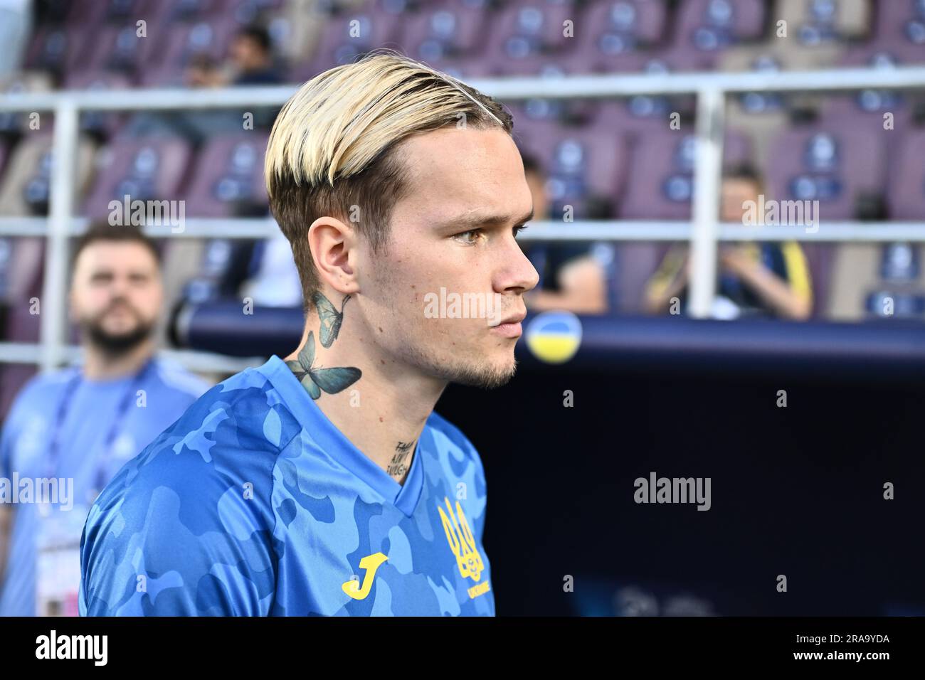 BUCHAREST, ROMANIA - JUNE 21: Mykhaylo Mudryk of Ukraine before the ...