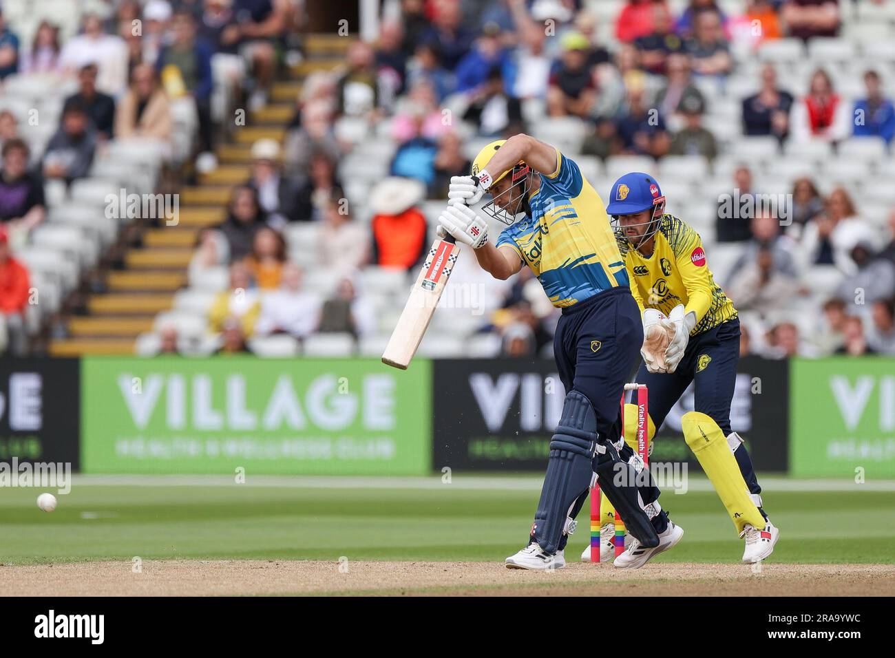 Birmingham, UK. 02nd July, 2023. Bears' Sam Hain in action with the bat ...