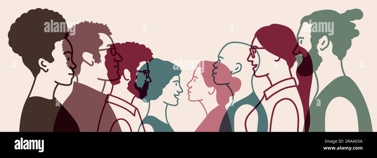 Society silhouette Stock Vector Images - Alamy