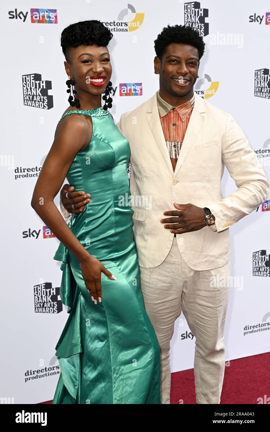 London, UK. July 2nd, 2023. Miriam Teak Lee and Dex Lee arriving at The ...