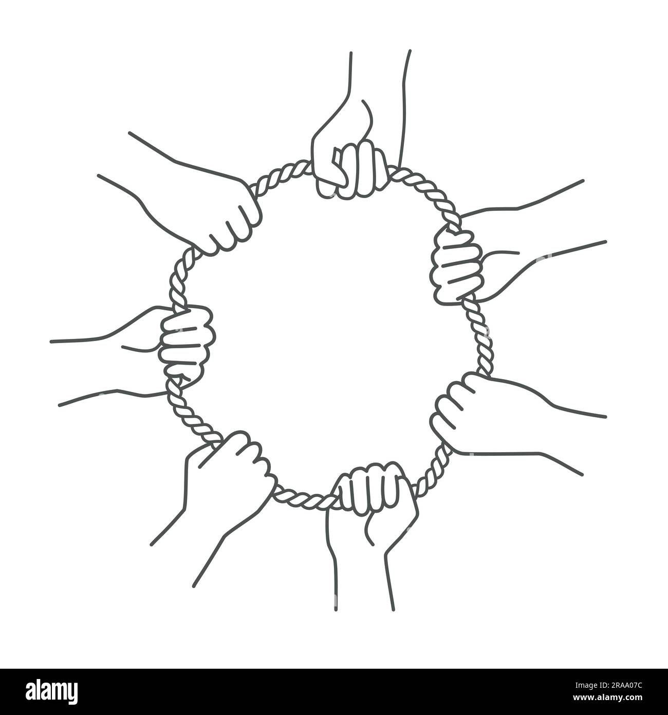 Hands Holding Rope Hand Drawn Vector Illustration Stock Vector Image And Art Alamy