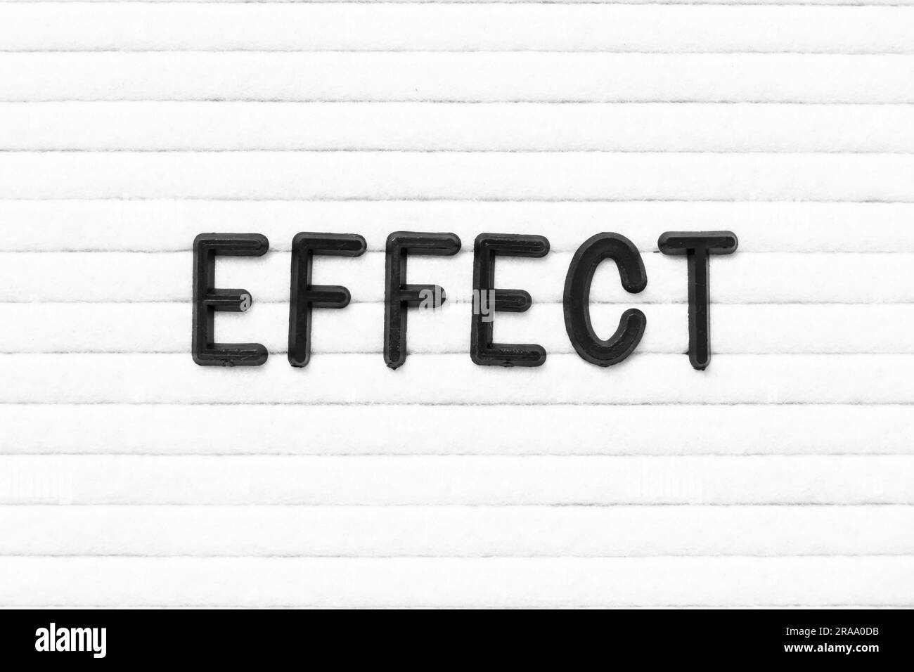 Black color letter in word effect on white felt board background Stock ...