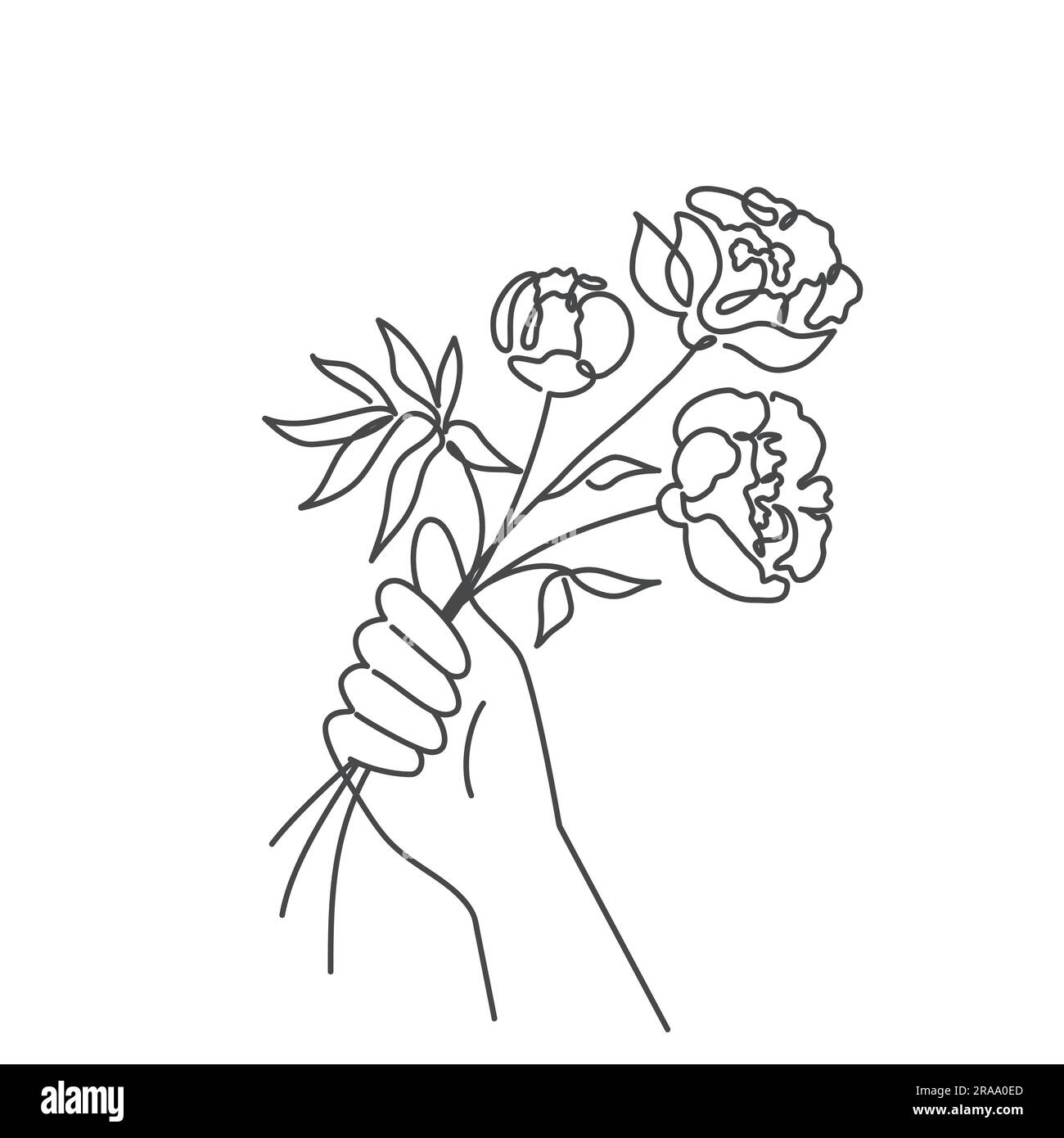 Vector Illustration Of Nature Flower Hand Drawn Vector Illustration