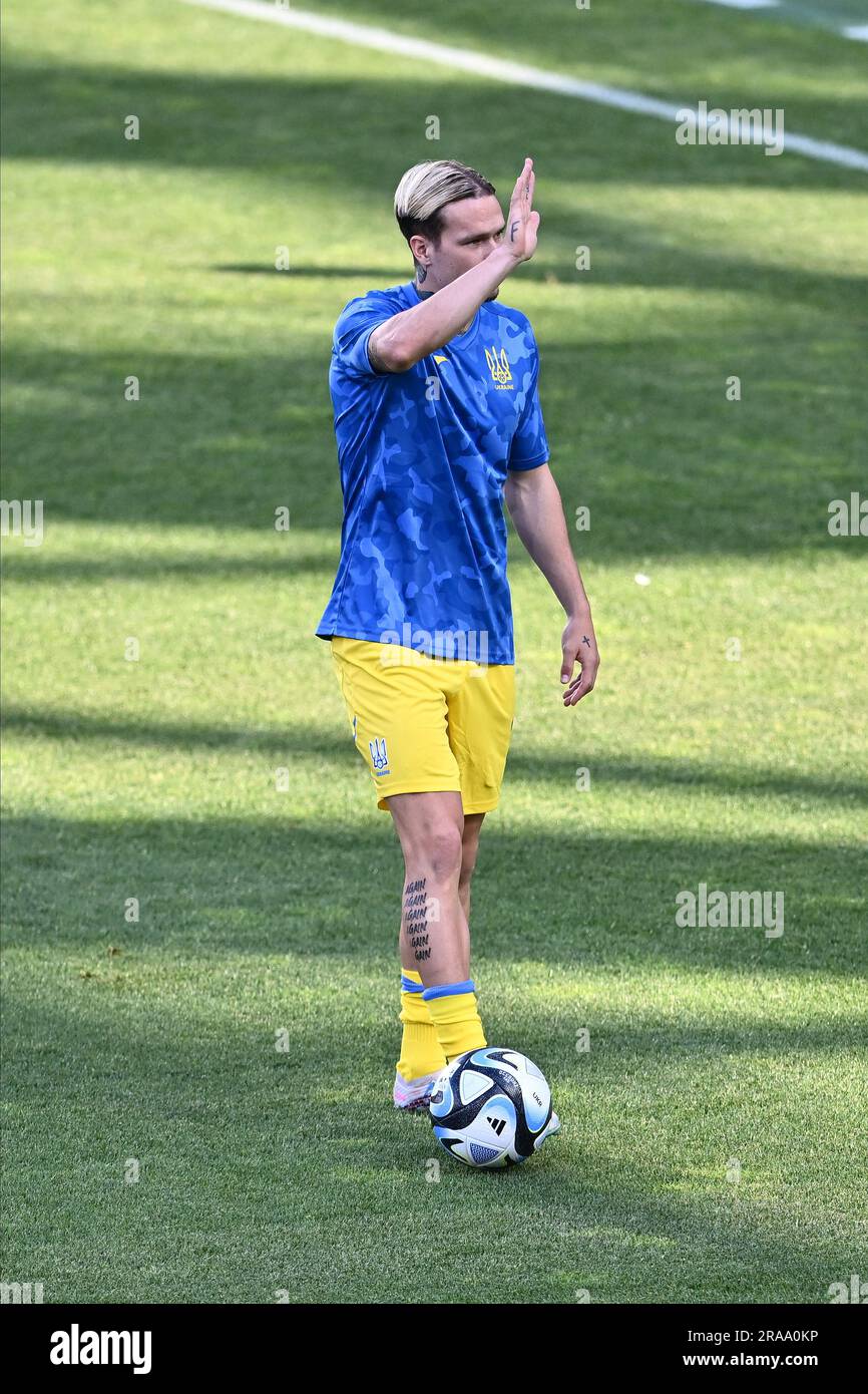 BUCHAREST, ROMANIA - JUNE 21: Mykhaylo Mudryk of Ukraine before the ...
