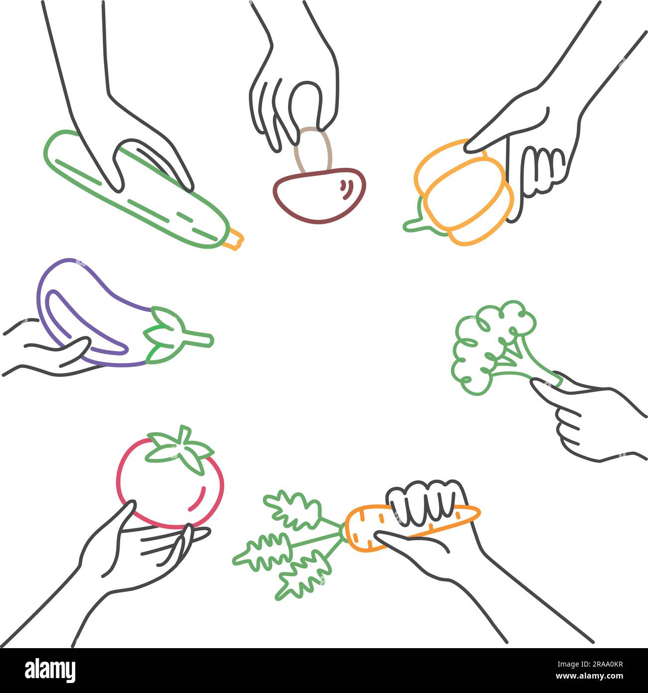 Bell pepper eggplant on Stock Vector Images - Alamy