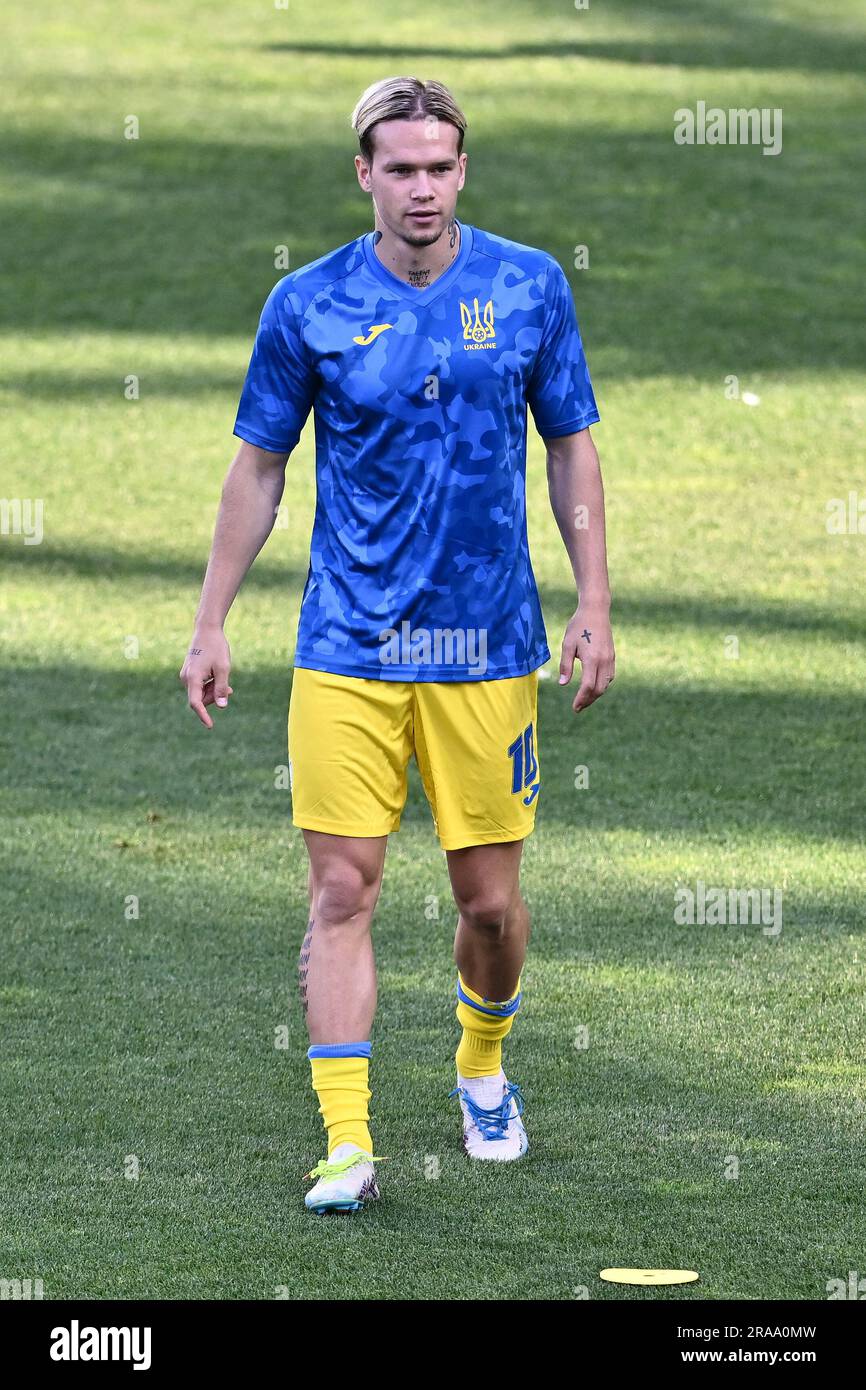 BUCHAREST, ROMANIA - JUNE 21: Mykhaylo Mudryk of Ukraine before the ...